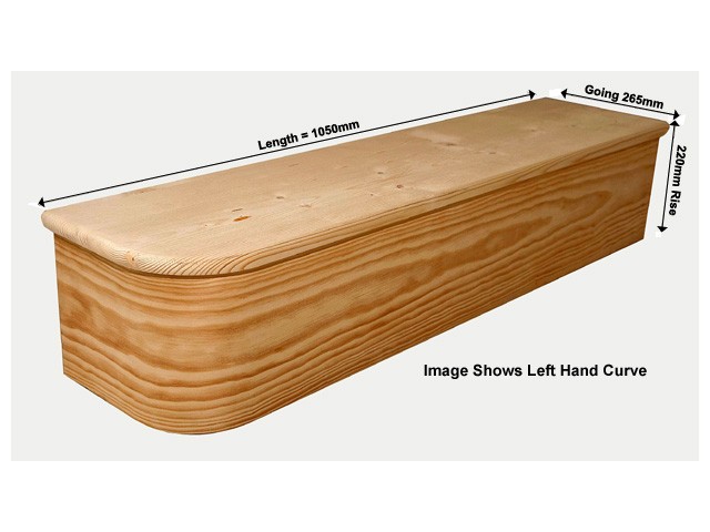 Single Going Bullnose Rise and Tread - SBTR - Pear Stairs