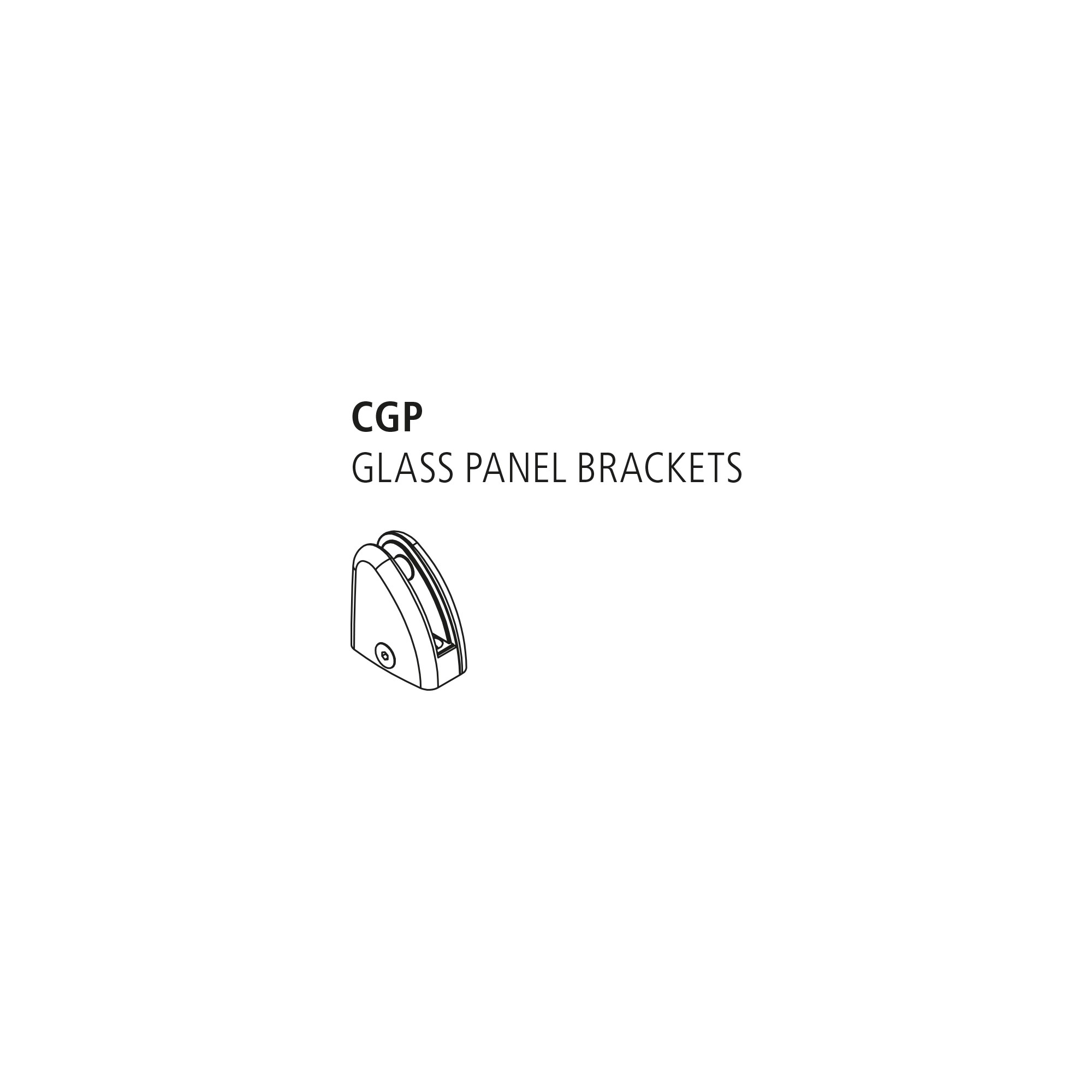 Clarity Brushed Nickel Glass Panel Brackets - Pack QTY 2 [CGPB2]
