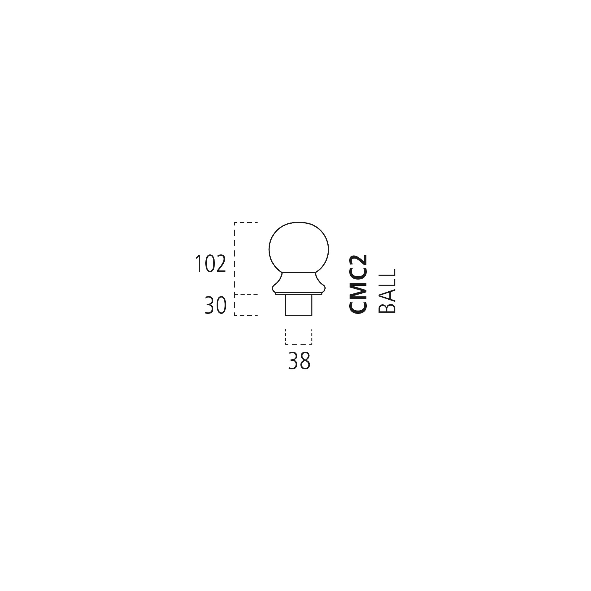Cheshire Mouldings Pine Ball Newel Cap - 85x132mm [CMC2P]