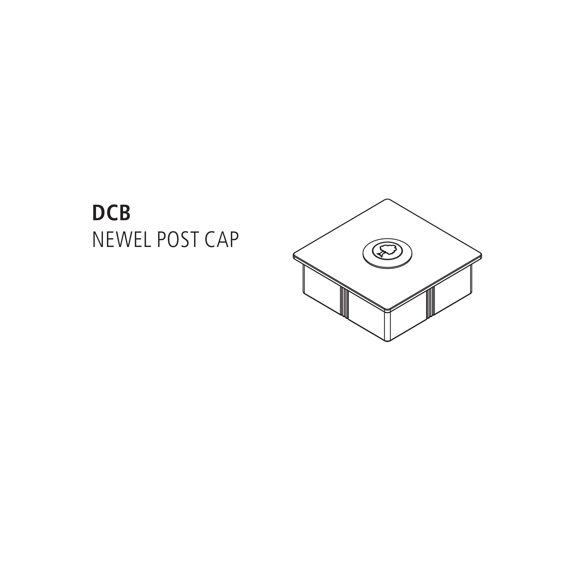 Iron Deck Metal Newel Cap - 100x100x35mm (Pack QTY 1)