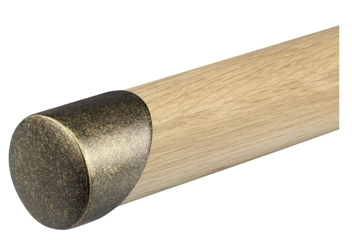 Forge Handrail End Cap 54mm Diameter - Antique Brass Pack of 2