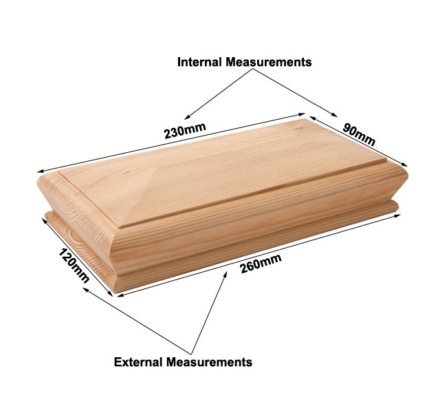 Double Staircase Newel Cap - Pyramid (for 90x230mm) - Pear Stairs